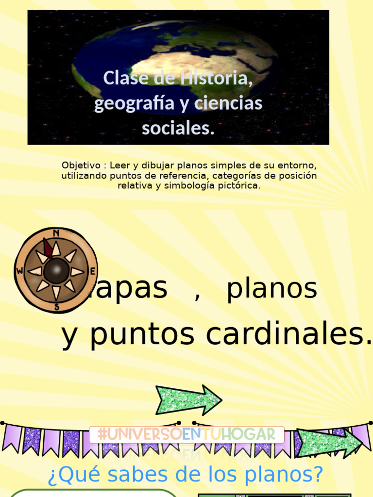 Mapas y Puntos Cardinales' - 2do Basico 2025 | PDF | Continente | Mapa