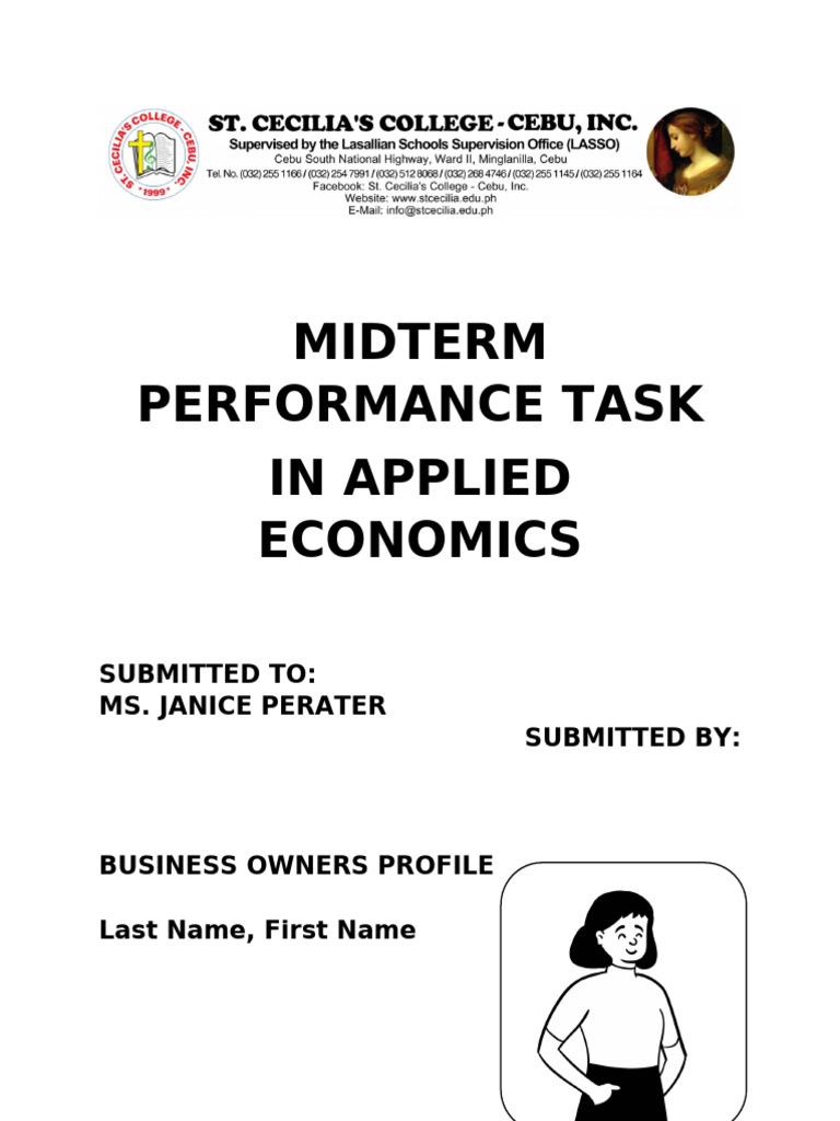 Midterm Performance Task in Applied Economics: Submitted To: Ms. Janice ...