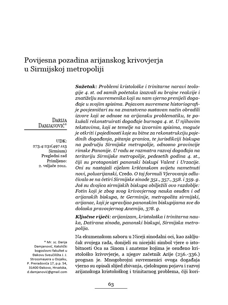 Arijanstvo Srem Darija | PDF