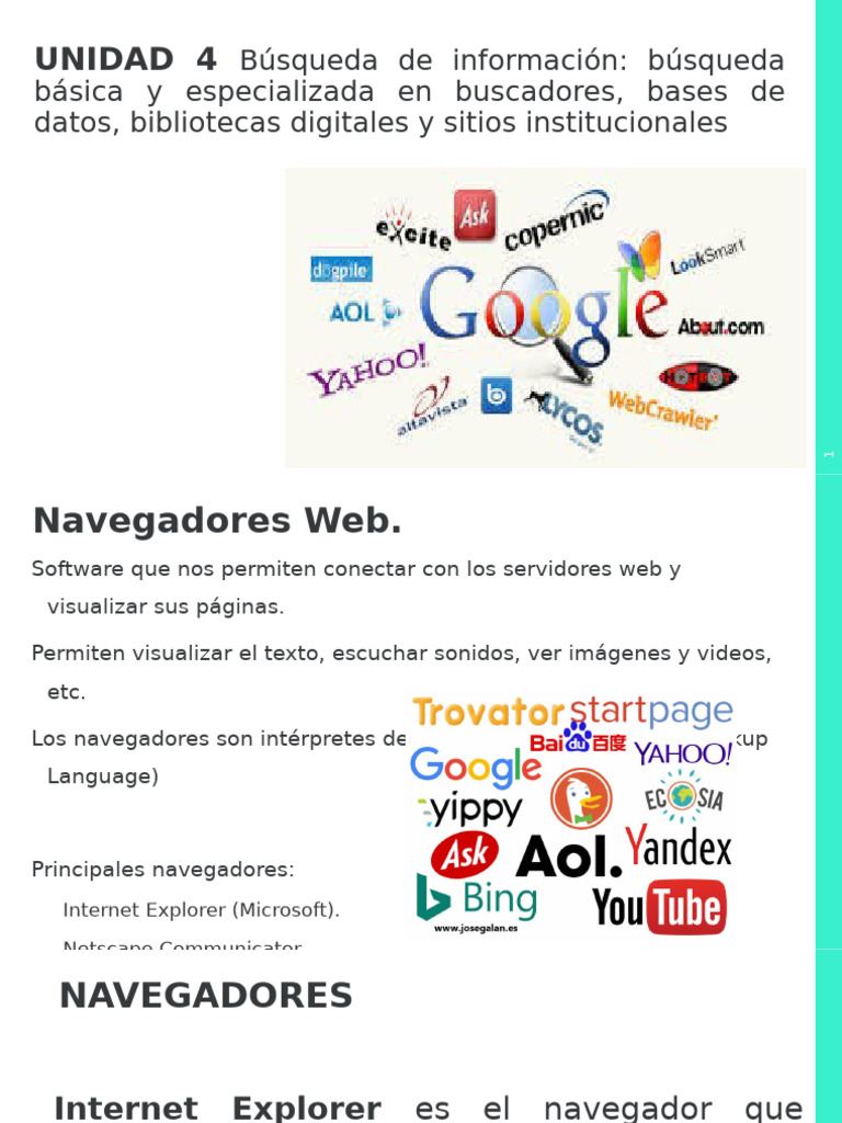 Unidad 4 Busqueda de Informacion | PDF | Internet | Red mundial