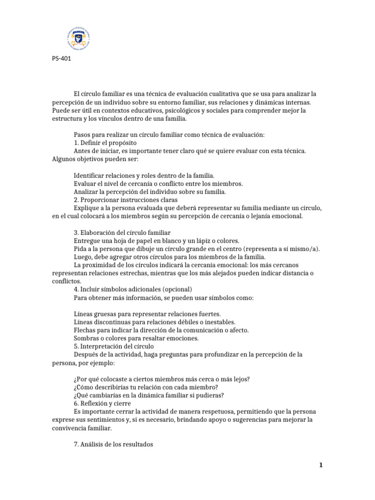 CIRCULO FAMILIAR | PDF | Las emociones | Ansiedad