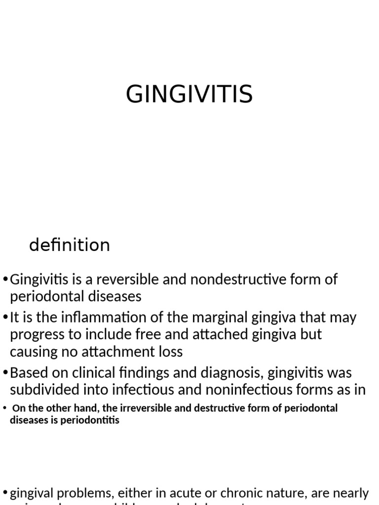 GINGIVITIS | PDF | Periodontology | Clinical Medicine