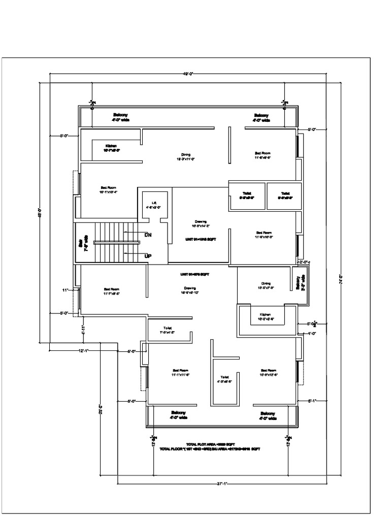 Setback Details & Typ Floor Plan | PDF