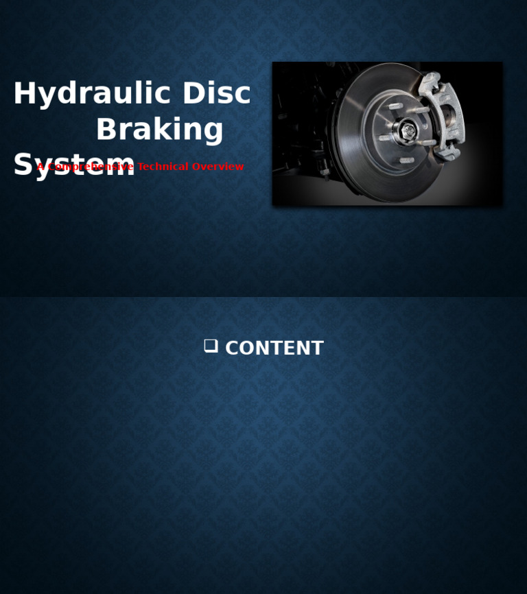 Hydraulic Disc Braking System Guide | PDF
