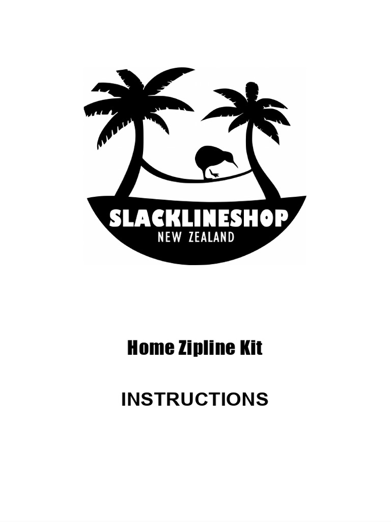 Home Zipline Kit Installation Guide | PDF | Rope