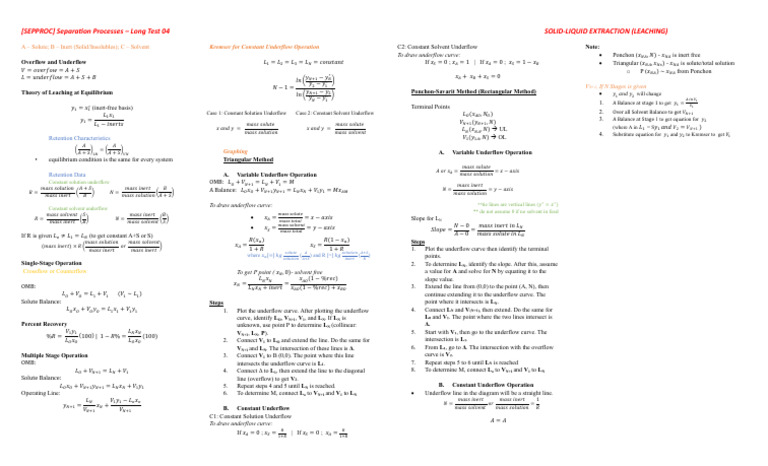(SEPPROC) Long Test 04 Formula Card T2 | PDF | Applied Mathematics