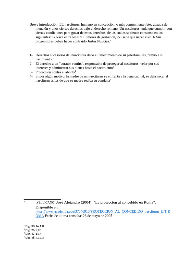 Derechos Del Nasciturus | PDF