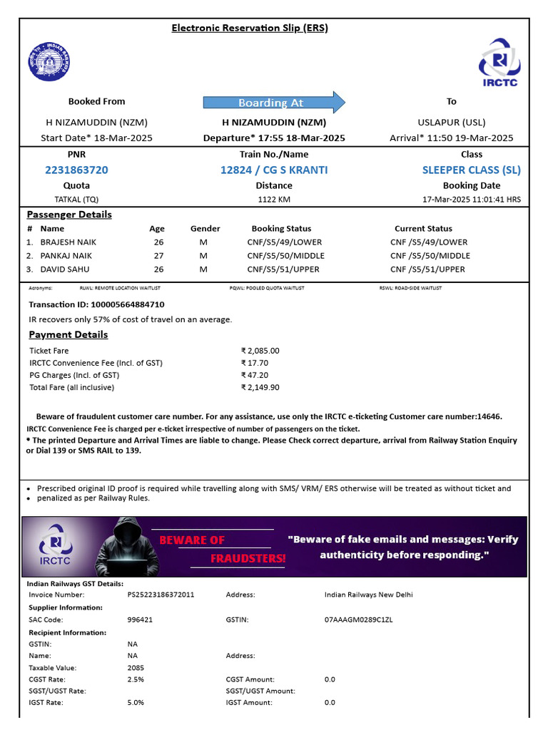 18 Mar NZM Usl SL 2231863720 | PDF | Payments