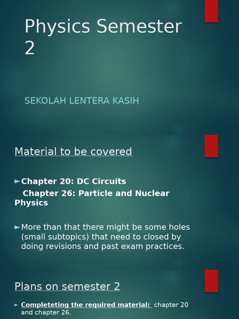 Physics Semester 2 Grade 11 | PDF