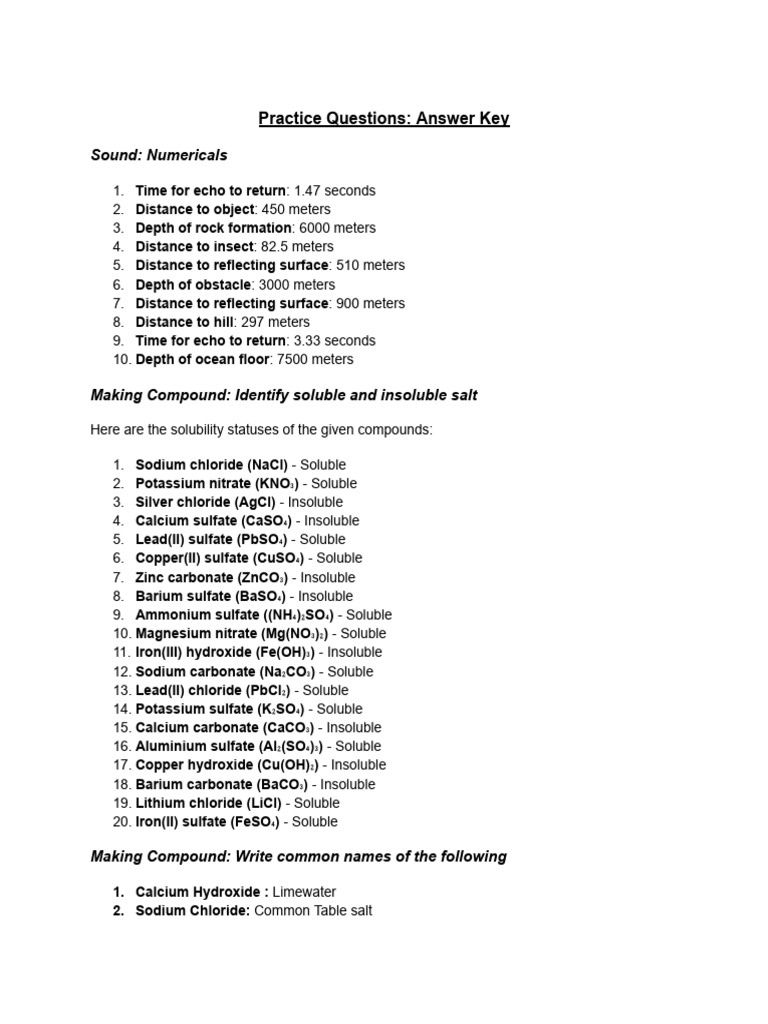 Sodium Chloride Practice Problems | PDF | Sodium Chloride | Hydroxide