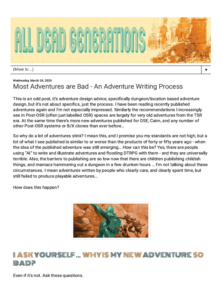 Adventure Writing Mistakes to Avoid | PDF | Role Playing Games
