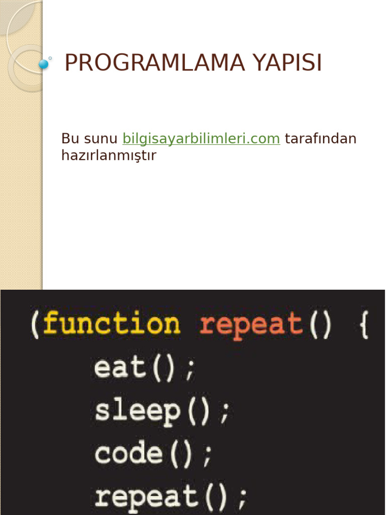 5.ünit Programlama Yapısı | PDF