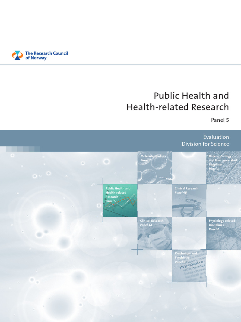 Public Health and Health-Related Research: Panel 5 | PDF | Epidemiology ...