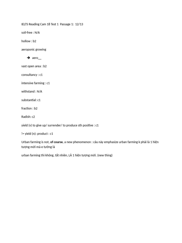 IELTS Reading Cam 18 Test 1 Passage 1 | PDF