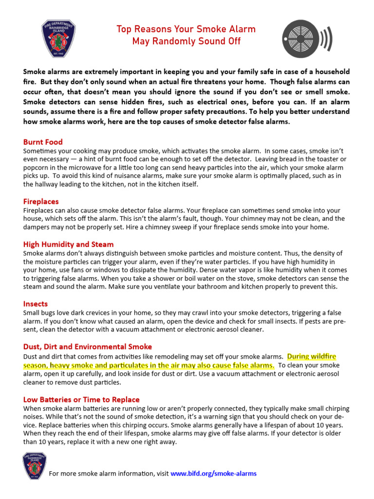 Top Reasons For Smoke Detector False Alarms | PDF | Smoke