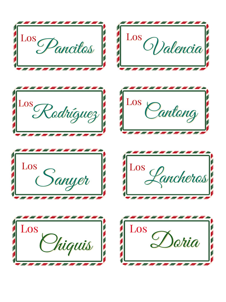 Documento A4 Stickers de Navidad Ilustrado Rojo y Verde.pdf | PDF
