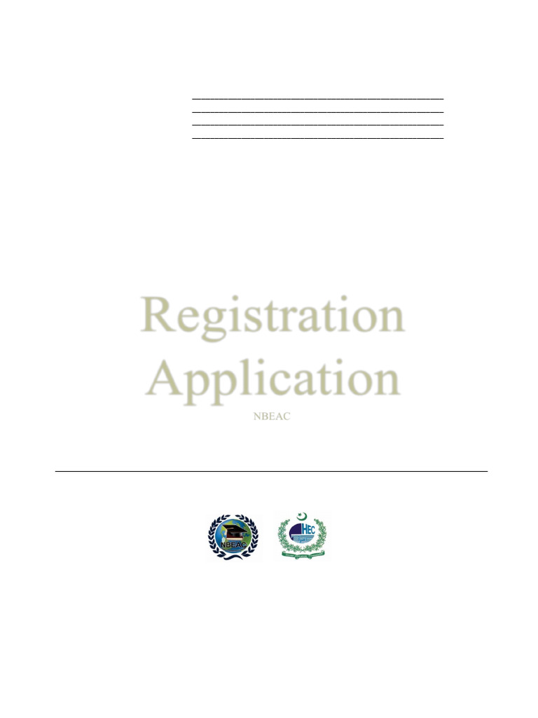 NBEAC Registration Application2020 | PDF | Strategic Planning | Thesis