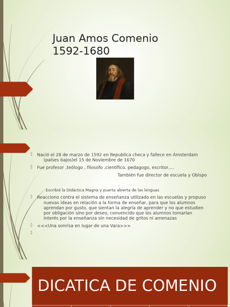 Juan Amos Comenio | PDF | Aprendizaje | Cognición