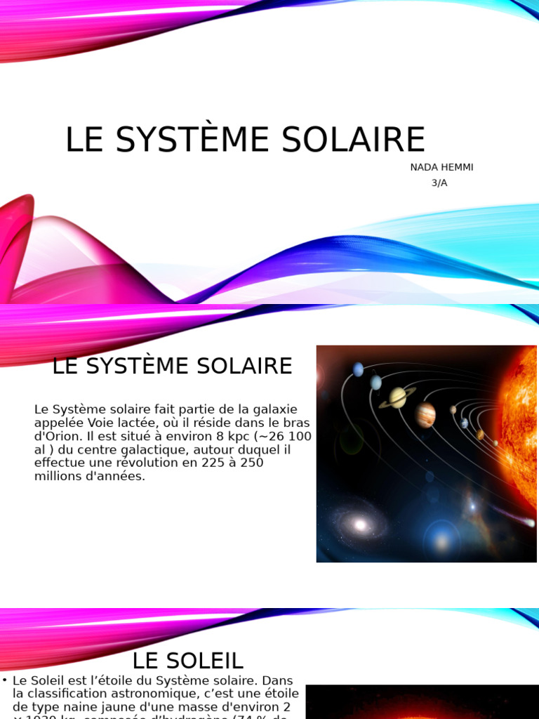 Le Système Solaire | PDF | Système solaire | Planètes
