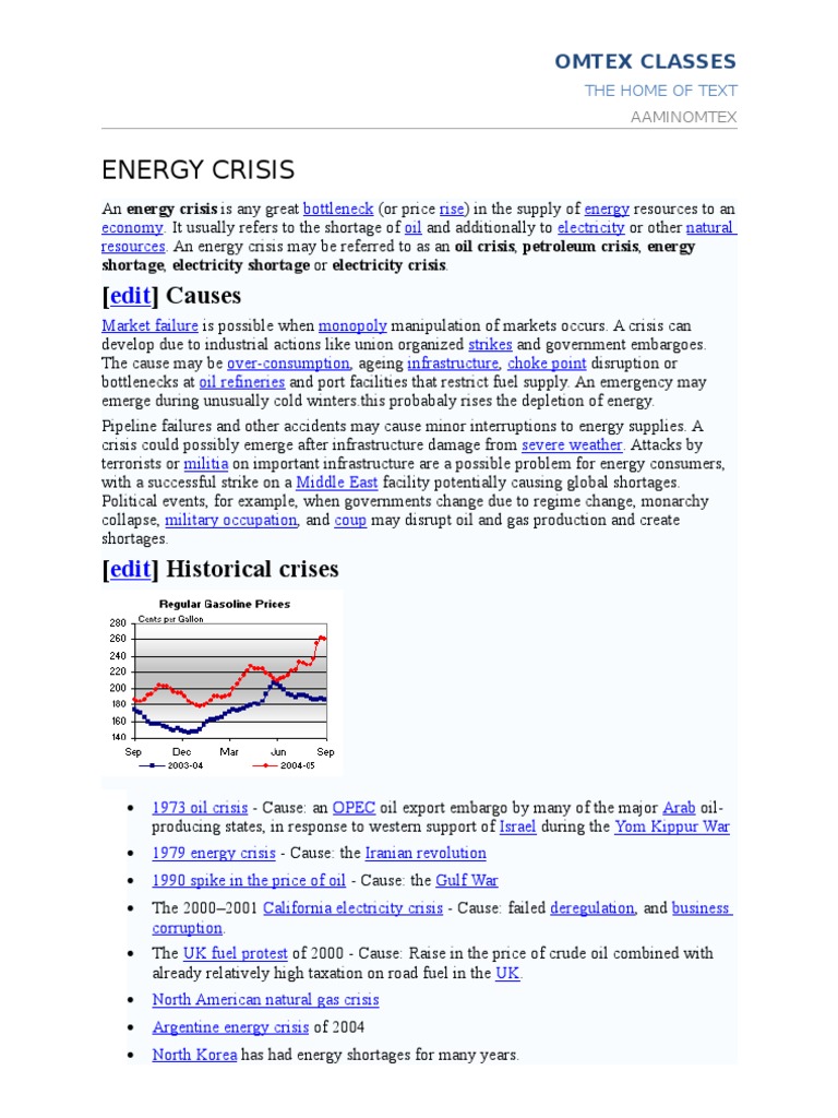 Energy Crisis | Energy Crisis | Energy Development