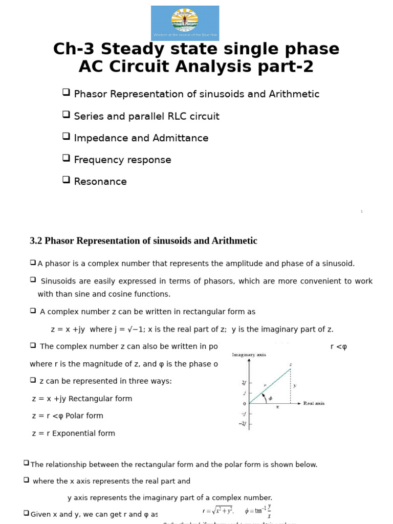 Chapter 3 Steady State Single Phase AC Circuit Analysis Part 2 | PDF | Telecommunications ...