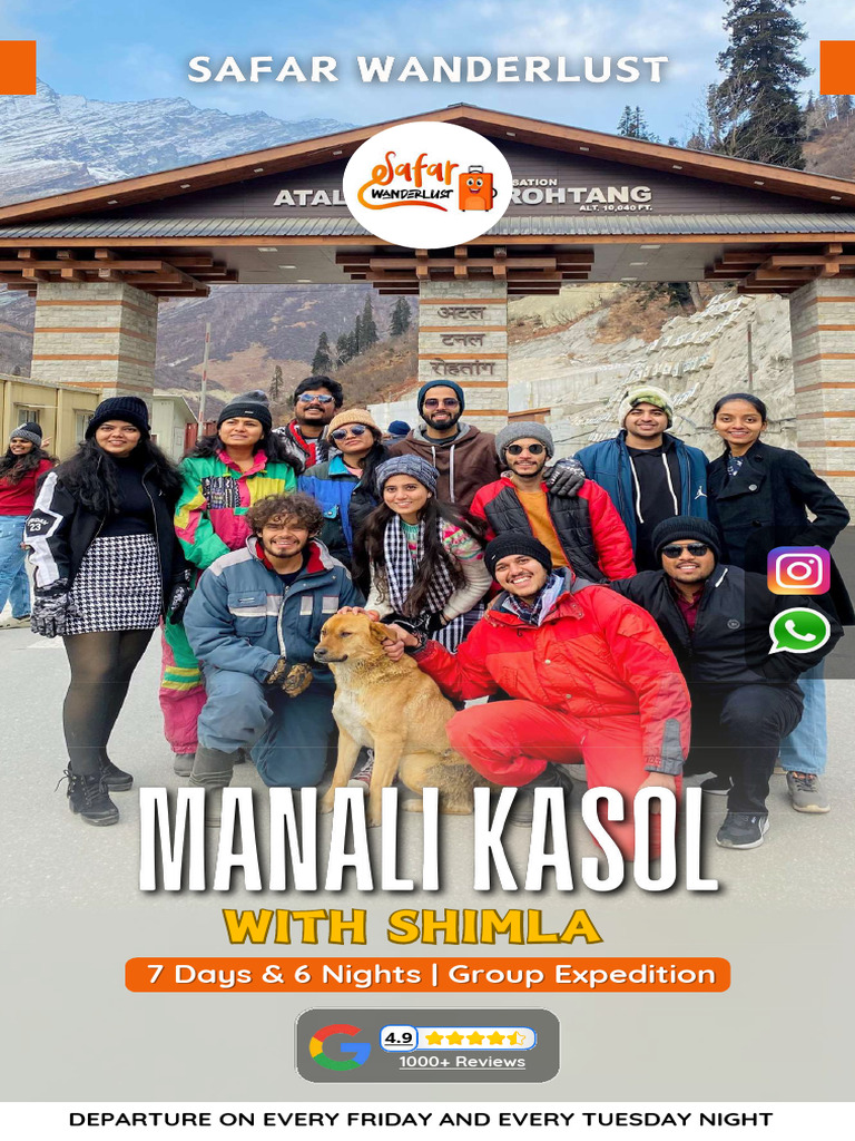 Manali Kasol With Shimla EX Delhi (JAN-MAR 2025) | PDF