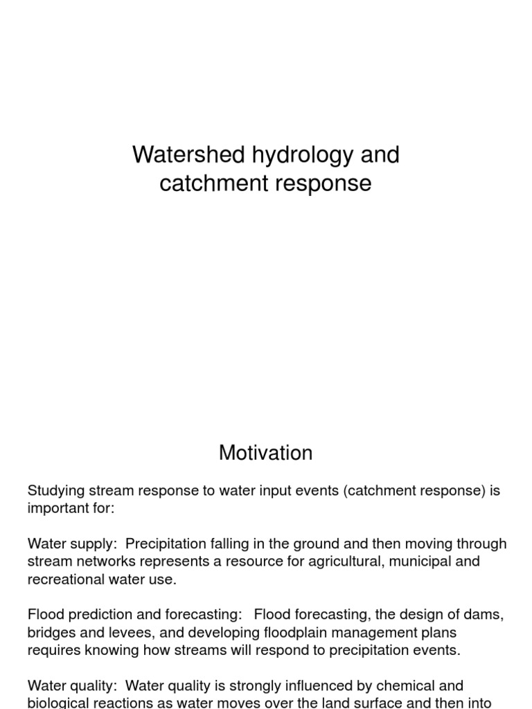 Water Shed Hydrology Catchment | PDF | Drainage Basin | Surface Runoff