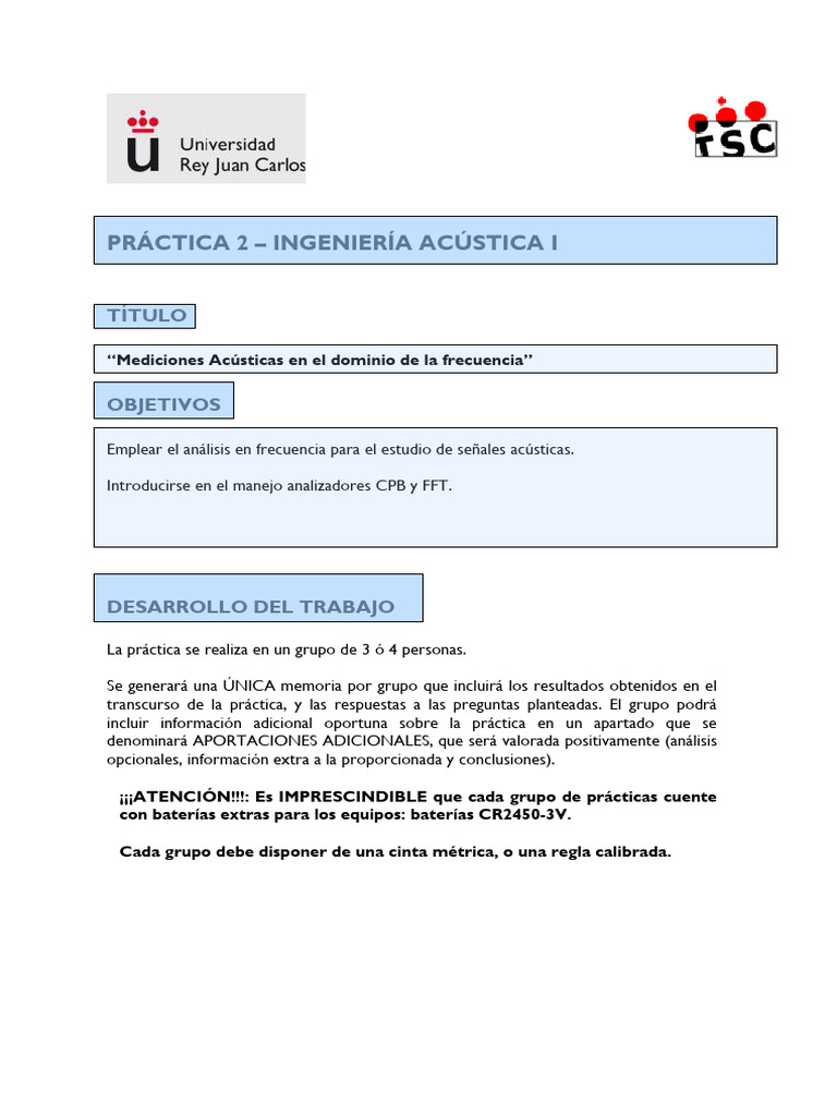 Práctica 2 | PDF | Altoparlante | Espectro