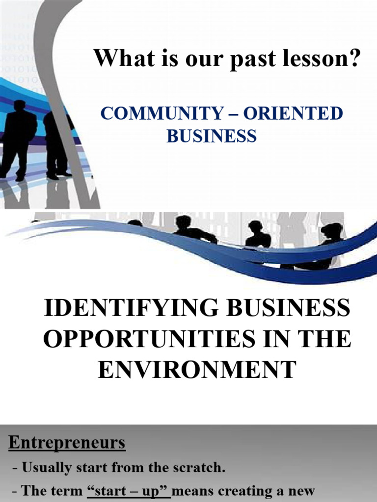 Identifying Business Opportunities | PDF | Brainstorming | Business