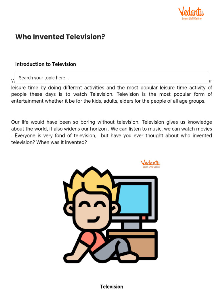 Who Invented Television - History of Television | PDF