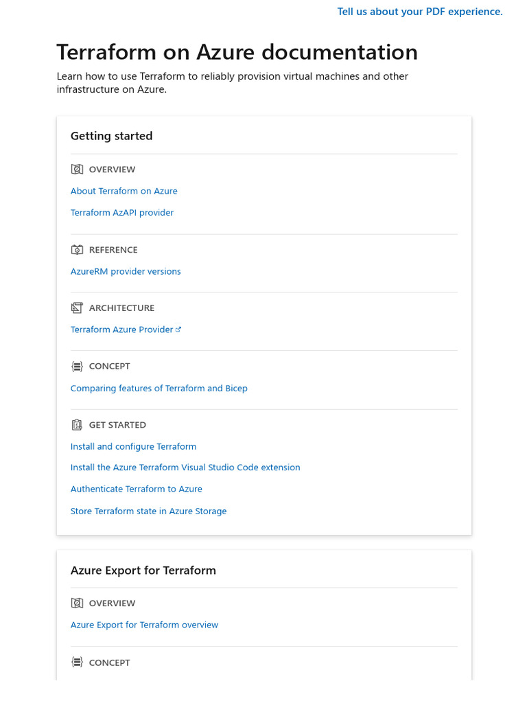 Azure Developer Terraform | PDF | Microsoft Azure | Command Line Interface