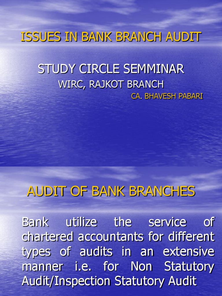 Bank Branch Audit Presentation 2 | PDF | Mortgage Law | Securities ...