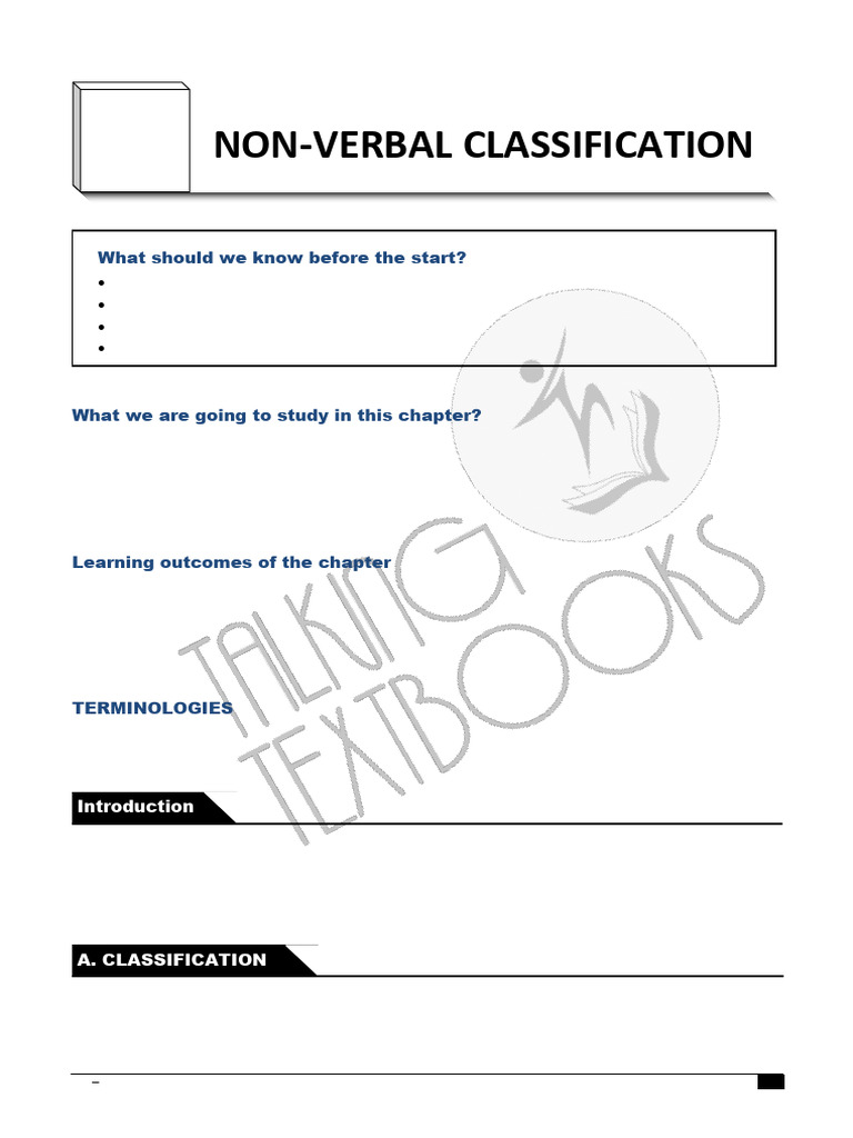 Non-Verbal Classification | PDF
