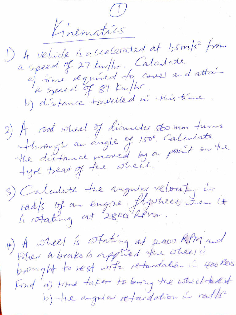 Kinematics revision 2024 | PDF | Speed | Acceleration