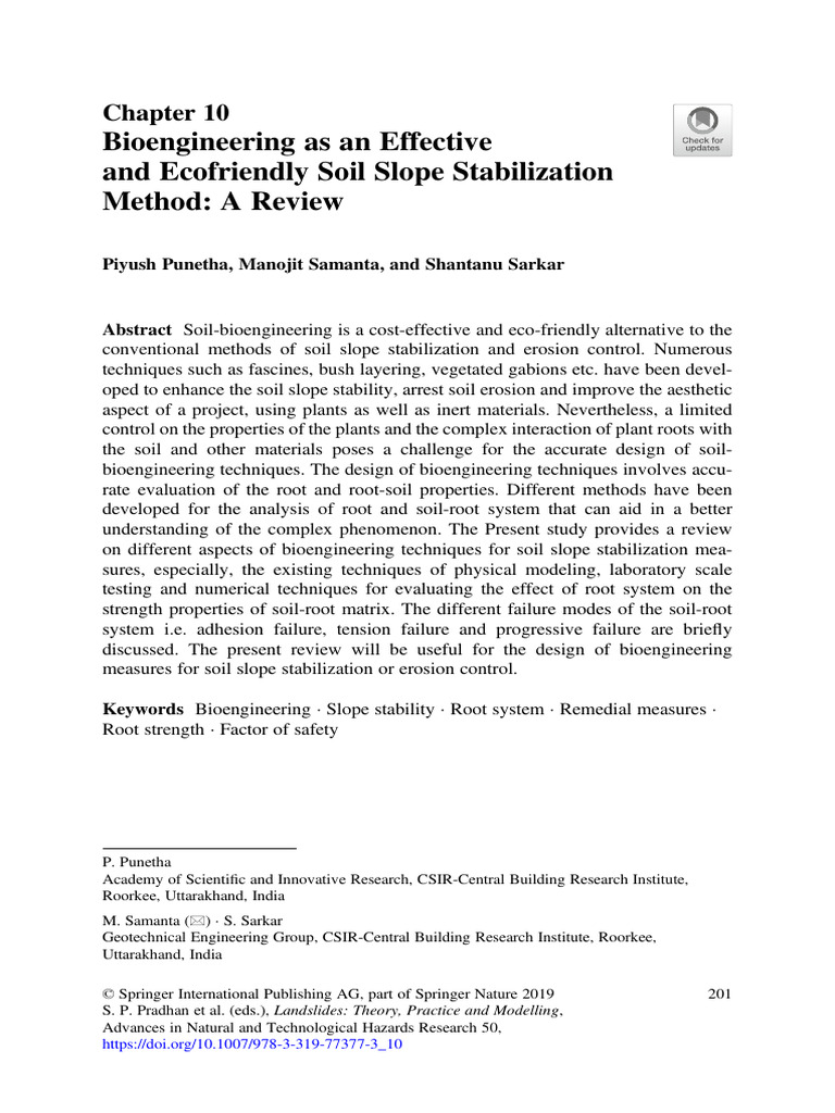 2018 - Bioengineering As An Effective and Ecofriendly Soil Slope ...