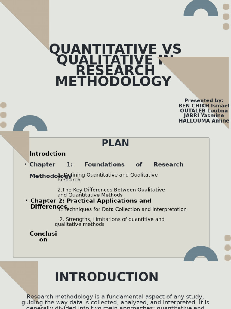 Quantitative Vs Qualitative in Research Methodology | PDF | Methodology | Quantitative Research
