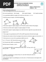 Class-8 Understanding Quadrilaterals - Test 1 | PDF