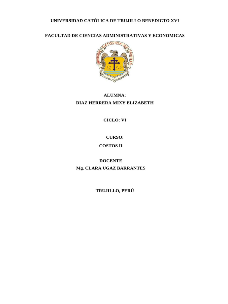 Costos De Producción En Pantalones S R L Pdf