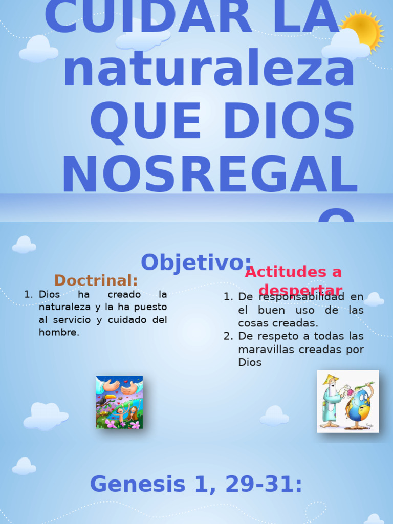 Cuidar La Naturaleza Que Dios Nos Regalo | PDF
