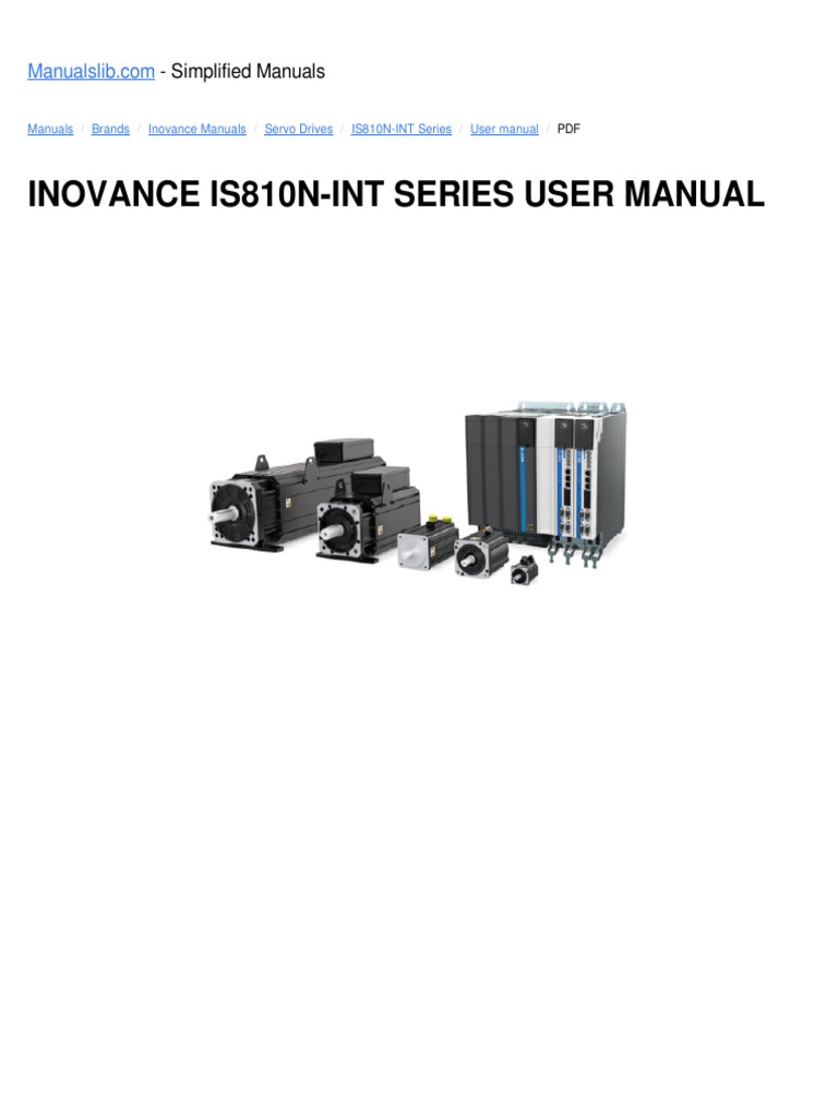 Inovance IS810N Servo Drive Manual | PDF | Power Supply | Electrical Wiring
