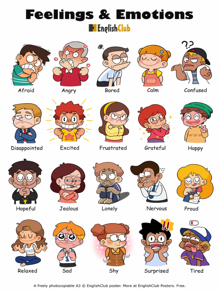 englishclub-feelings-A3 | PDF