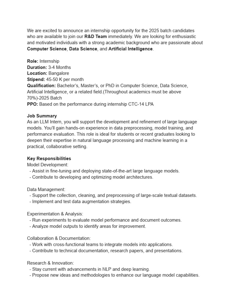 Toshiba R&D Job Description | PDF | Artificial Intelligence ...