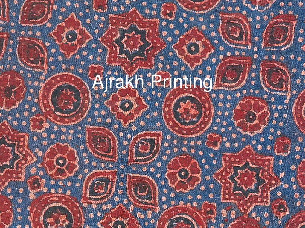Ajrakh Printing | Printing | Textiles