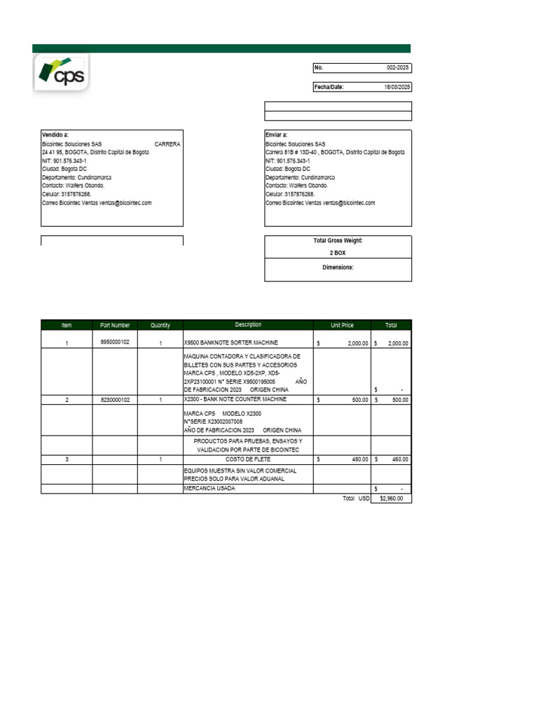 Proforma Invoice: Banknote Sorting Machines | PDF