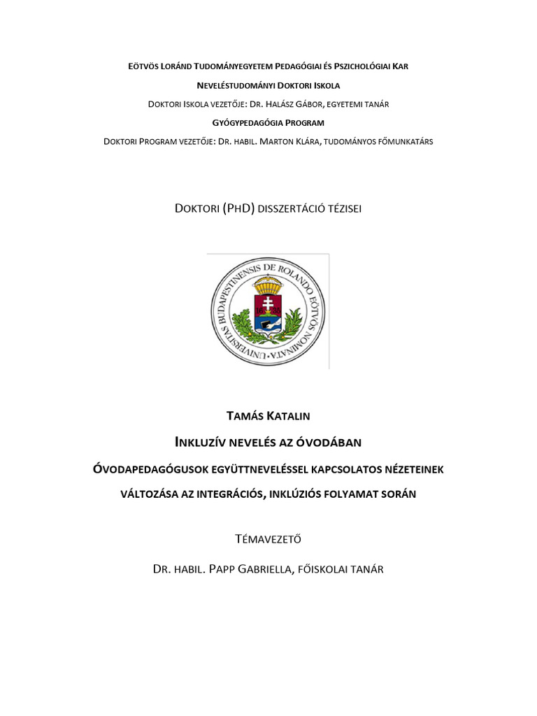 Tamas Katalin Tezisfuzet Magyar - PDF Jsessionid | PDF