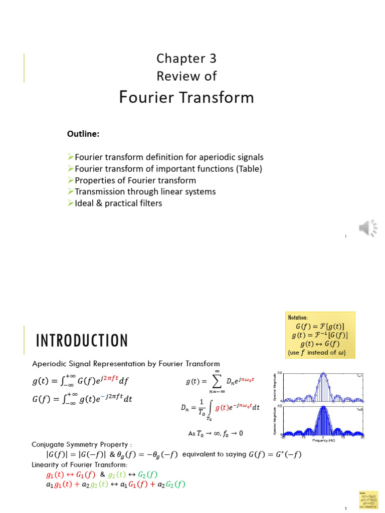 Ch03 Fourier Transform | PDF | Electronics | Applied Mathematics