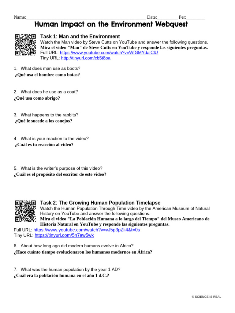 Impacto Humano en el Medio Ambiente | PDF | Entorno natural | Ciencias ...