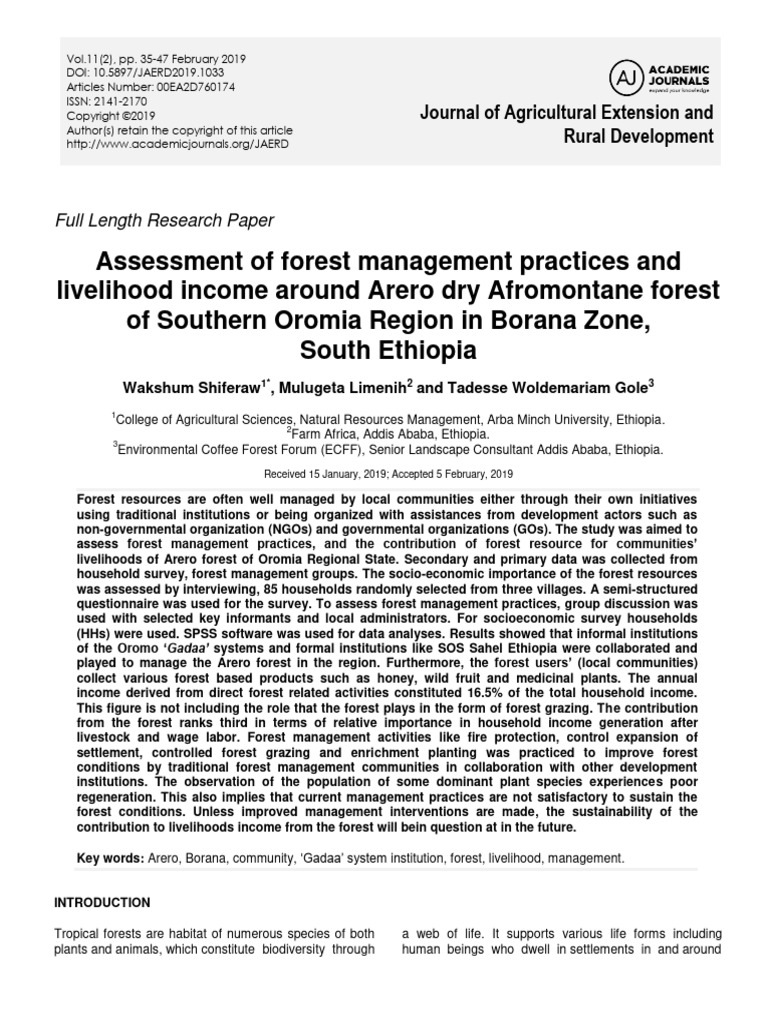 Assessment of Forest Management Practice | PDF | Deforestation | Forests