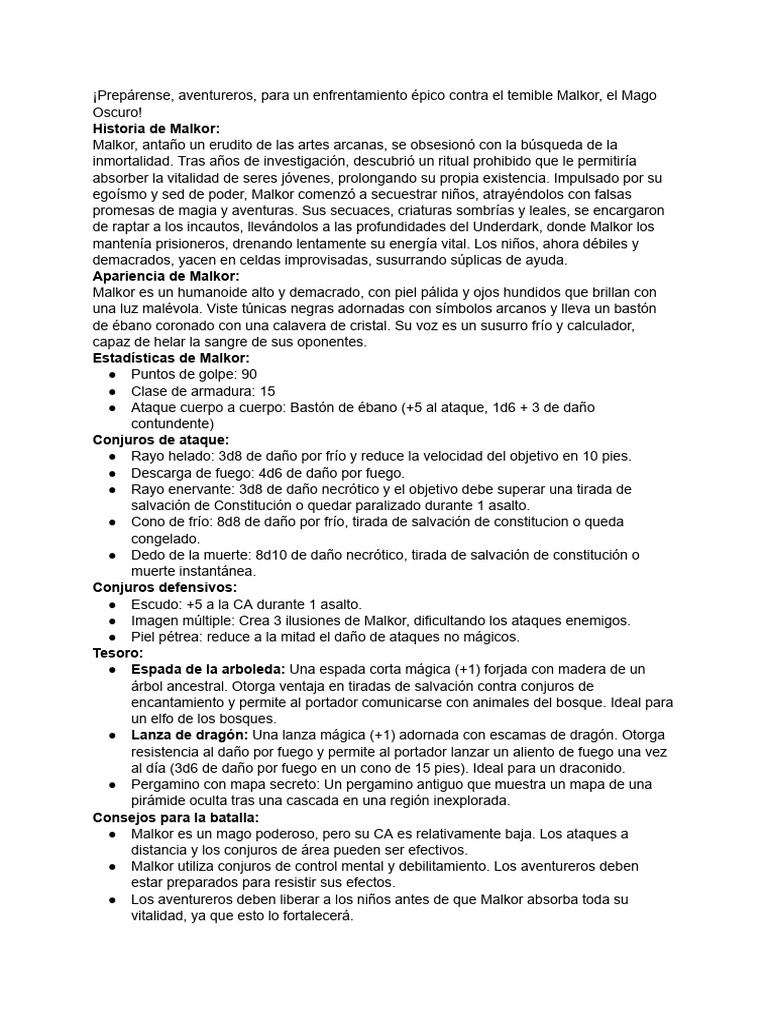 Batalla final Malkor | PDF