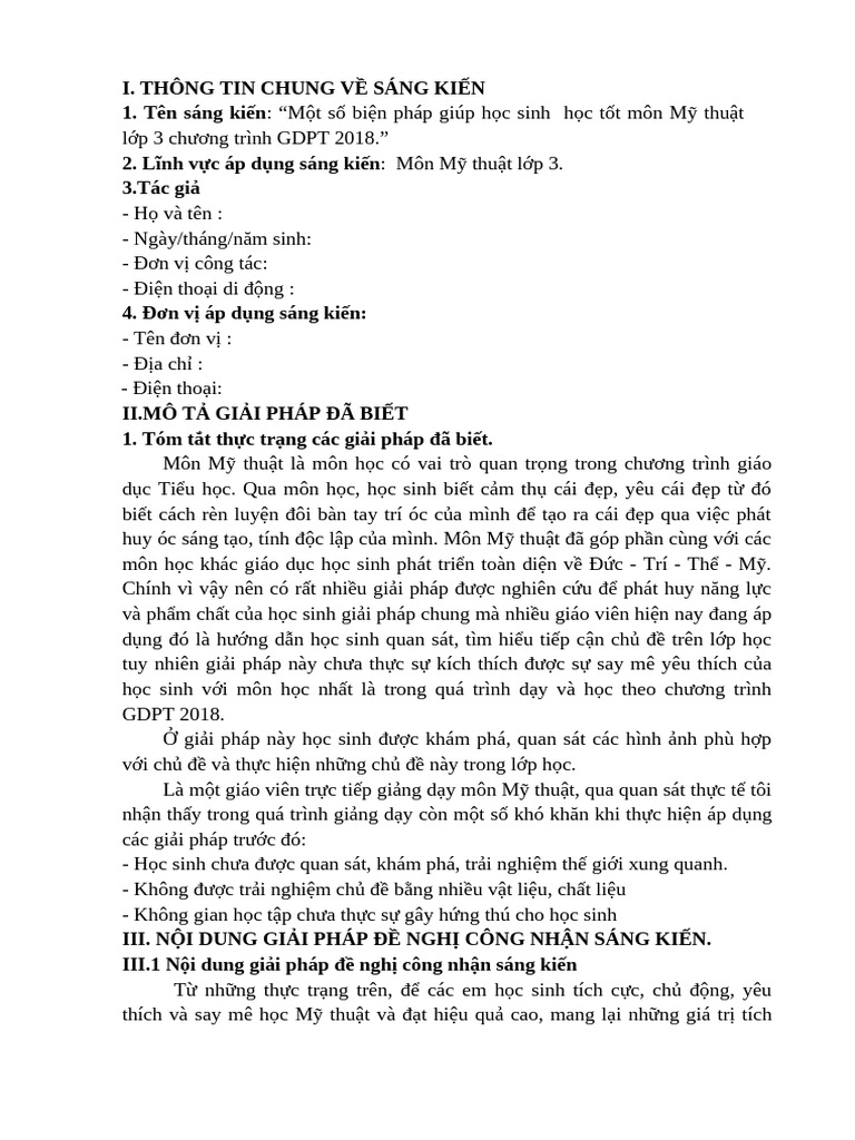 SKKN HẰNG 2023 | PDF